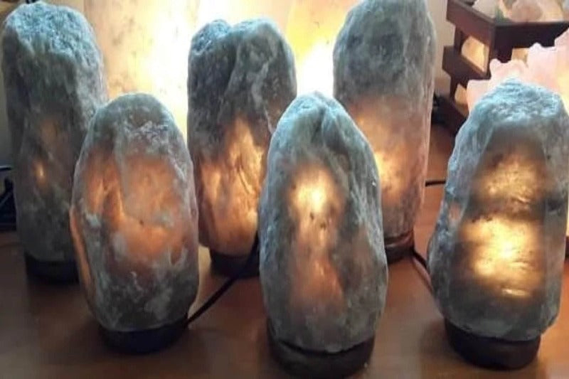 Grey Himalayan Salt Lamp | Looks stunning | Each one handmade