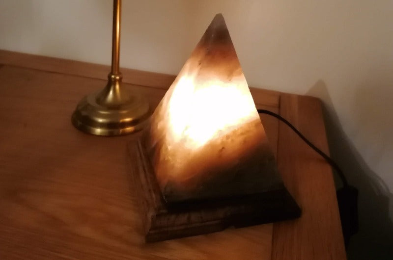 Grey Pyramid Himalayan Salt Lamp | Looks stunning | Quick delivery